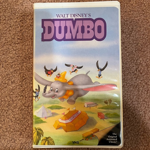 Disney | Other | Walt Disney 987 Vintage Rare Vhs Dumbo Clamshell Black ...